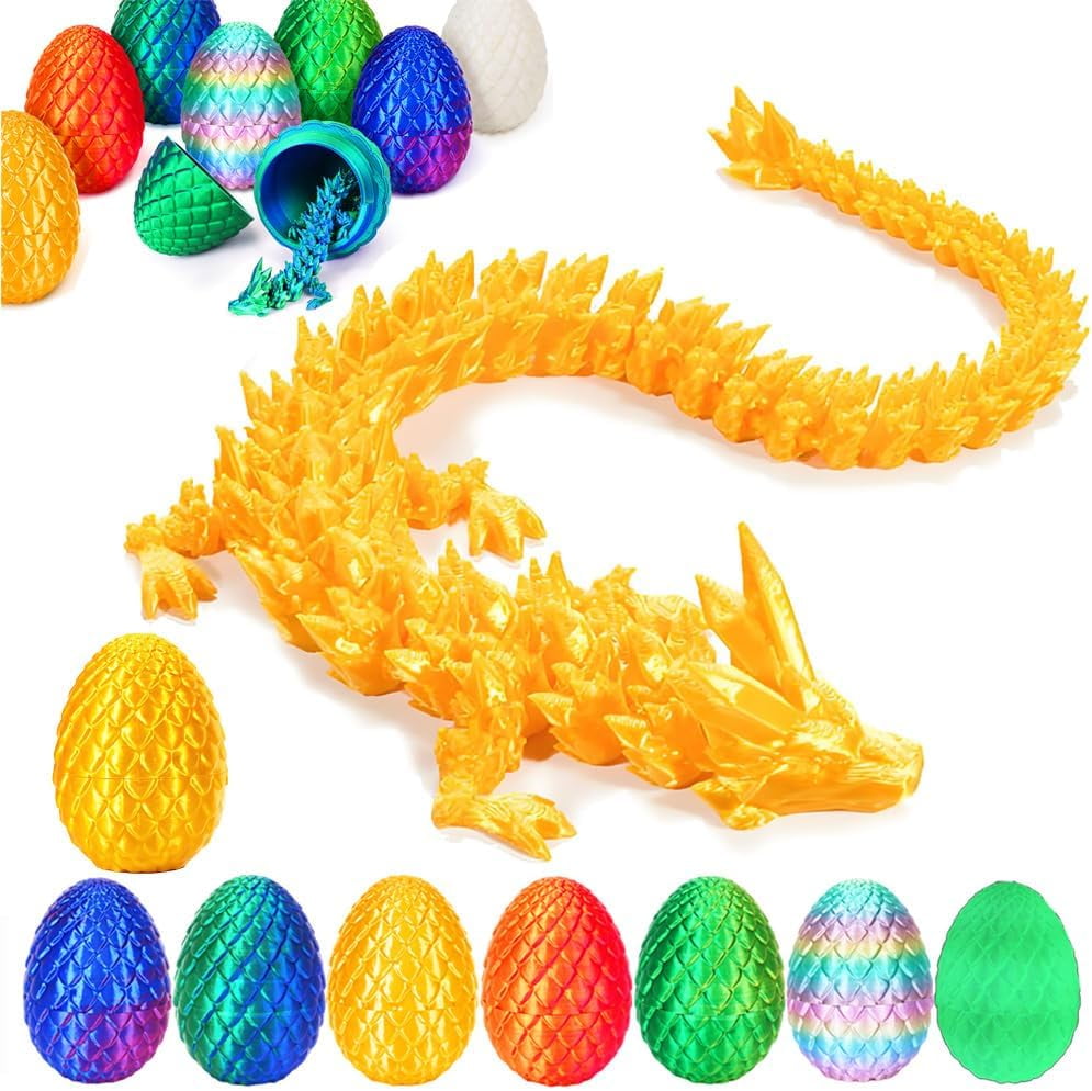 3D Printed Mysterious Crystal Dragon Egg Easter Egg, Pre-Fidget Easter ...