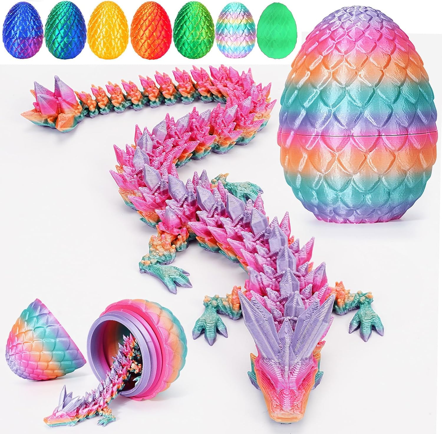 3D Printed Mysterious Crystal Dragon Egg Easter Egg, Pre-Fidget Easter ...