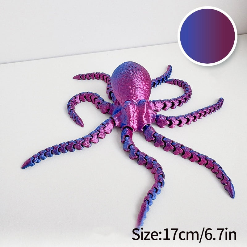 3D Printed Octopus,Articulated Models,Flexible Joint Animal Figurines ...