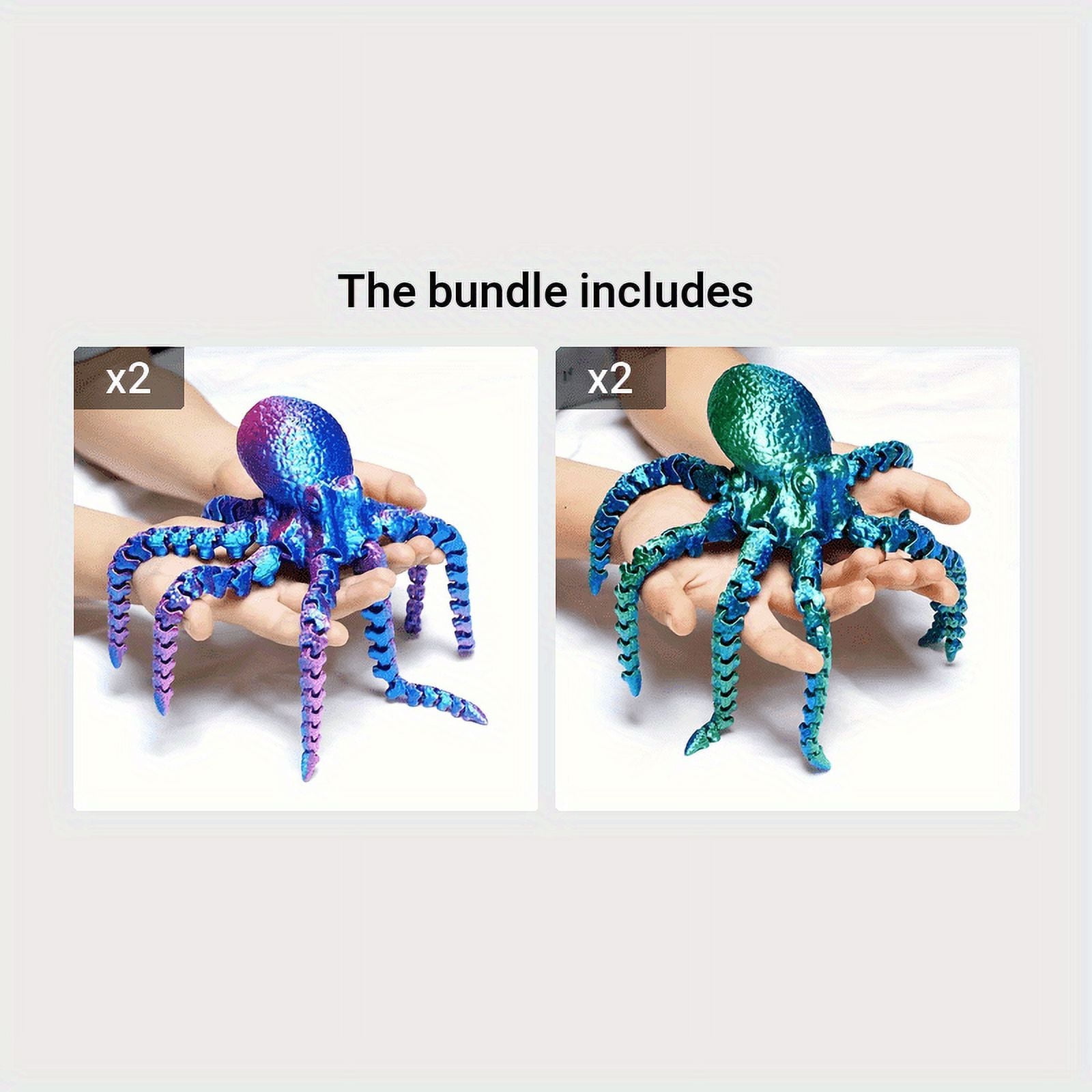 3D Printed Octopus Articulated Octopus Toy Creative Octopus Fidget Toy ...