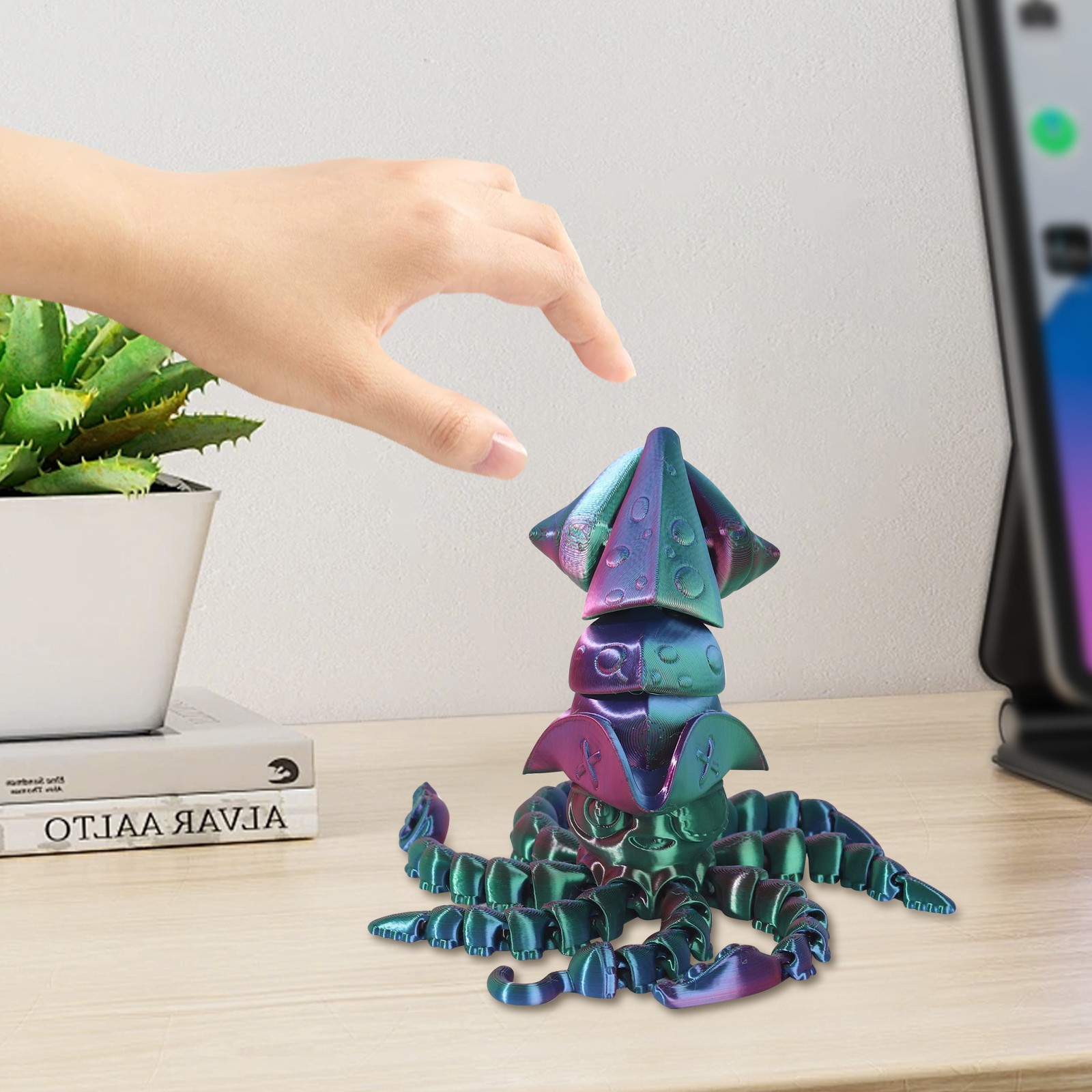 3D Printed Octopus, Cool Desk Decor, 3D Toys, 3D Printed, 3D Printed ...