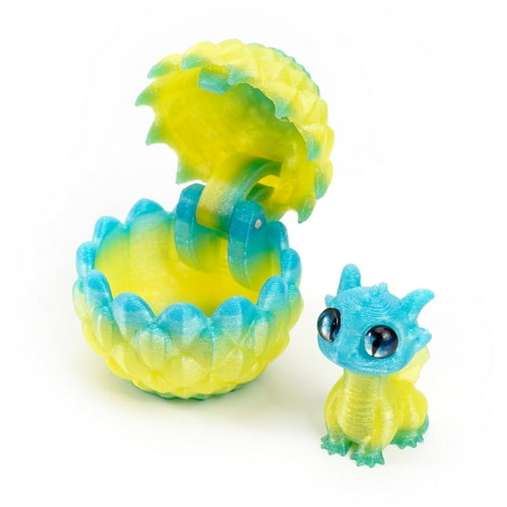 3D Printed Open and Close Egg Set Cute Pet Figurine Handcraft Assembly ...