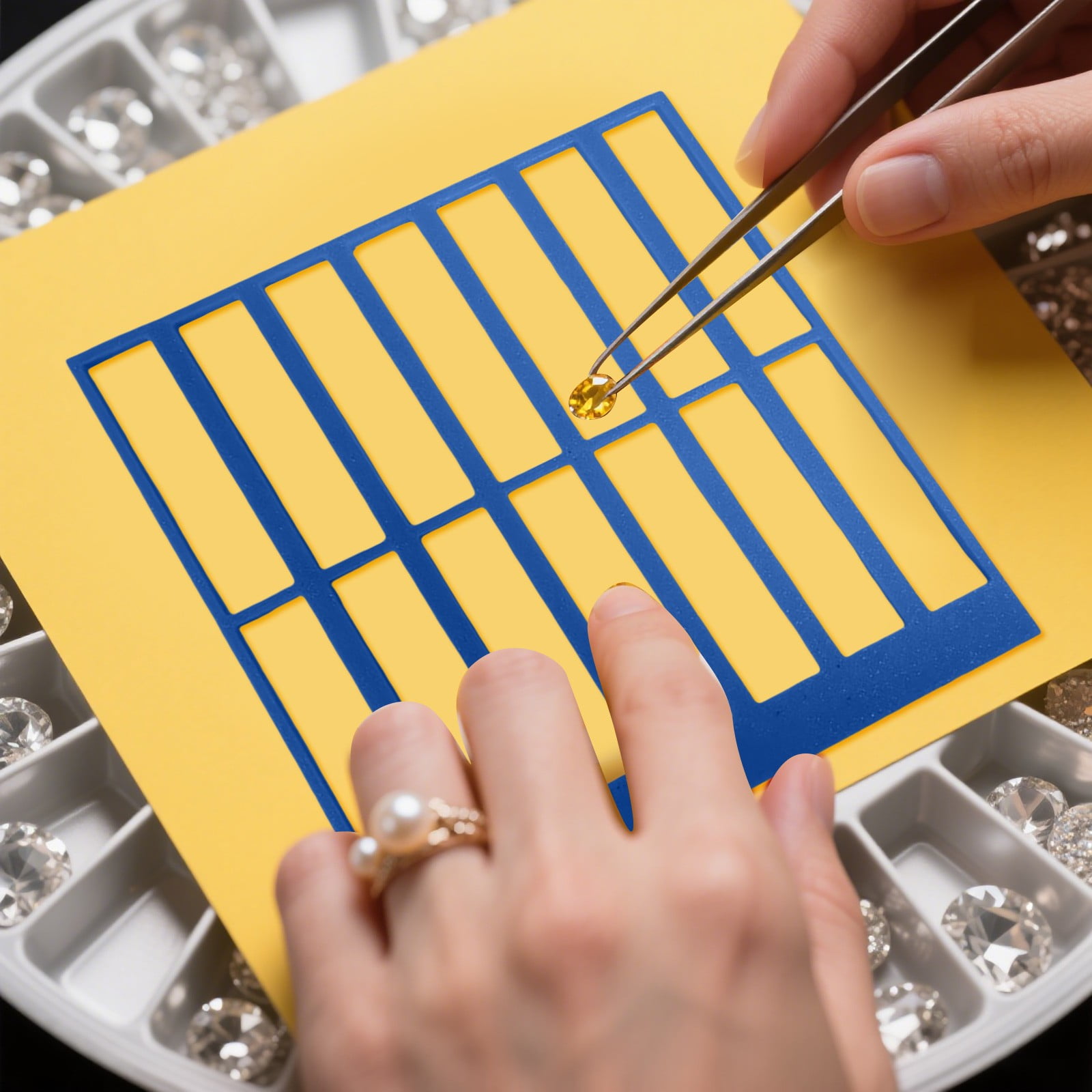 3D Printed Painting Ruler Grid Tool for Accurate Drilling in Craft ...