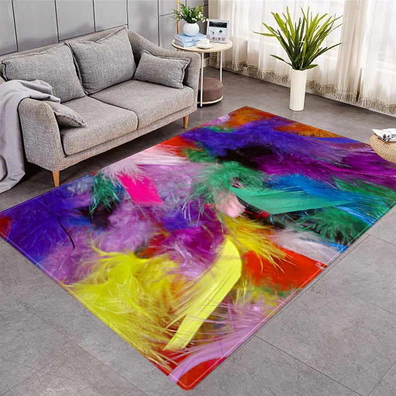3D Printed Pattern Area Mat Colorful Carpet Modern Living Room Floor ...