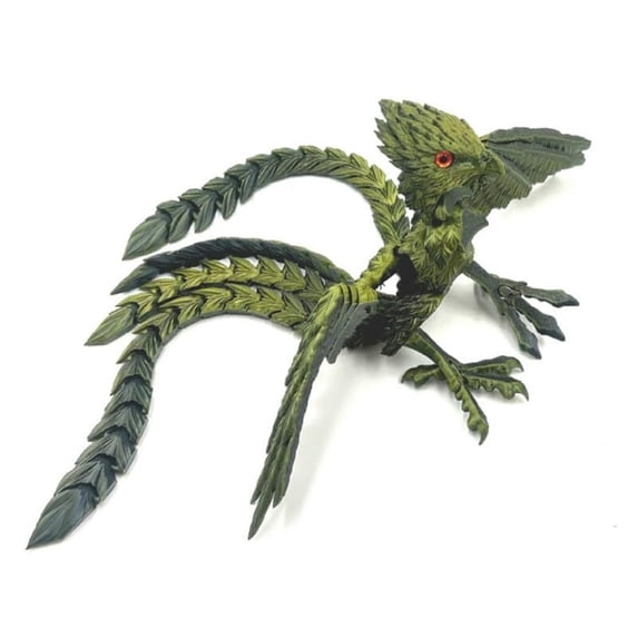 3D Printed Phoenix Bird - Articulated Wings & Tail, Poseable Desk Pet ...