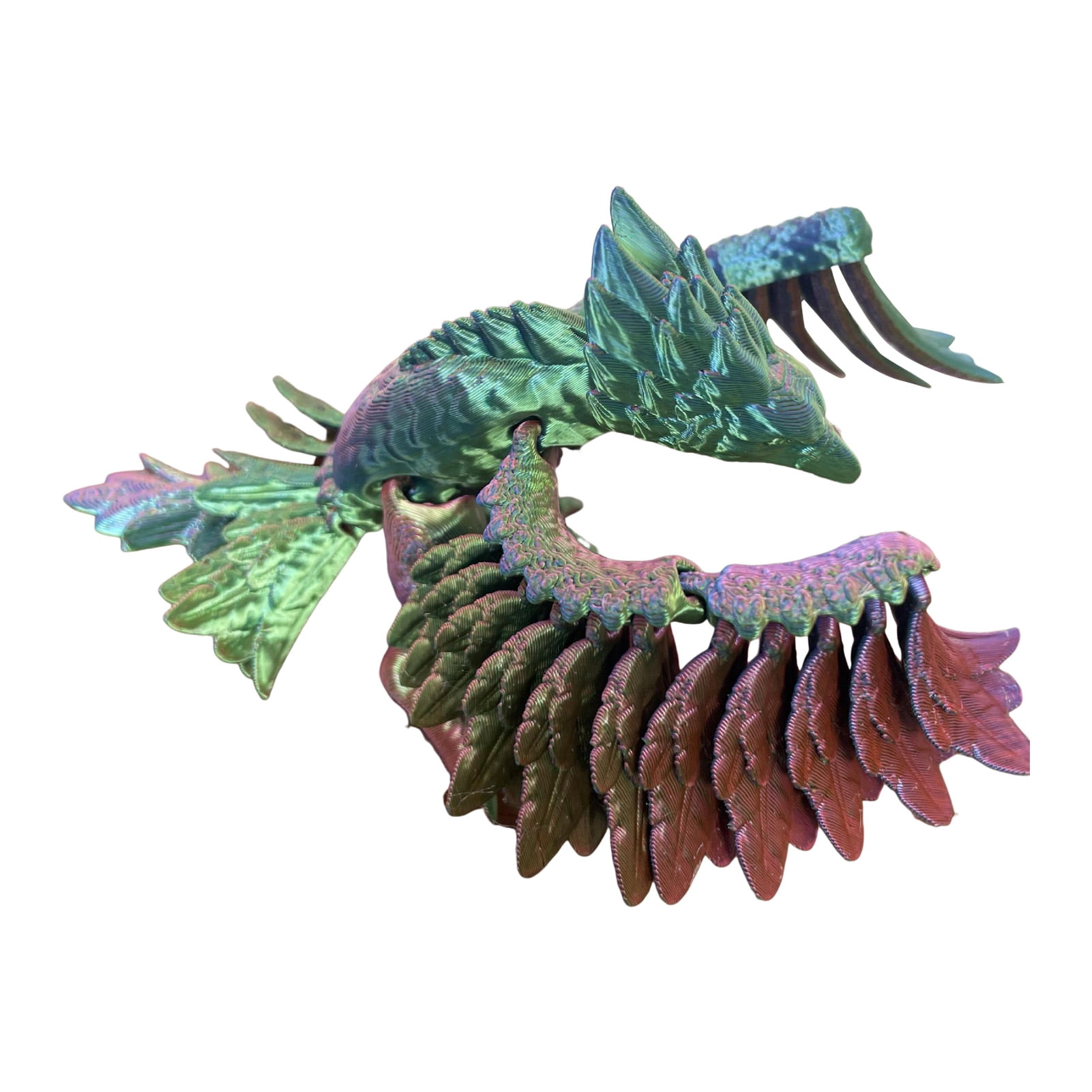 3D Printed Phoenix Figurine Movable Joints Colorful Bird Figure ...