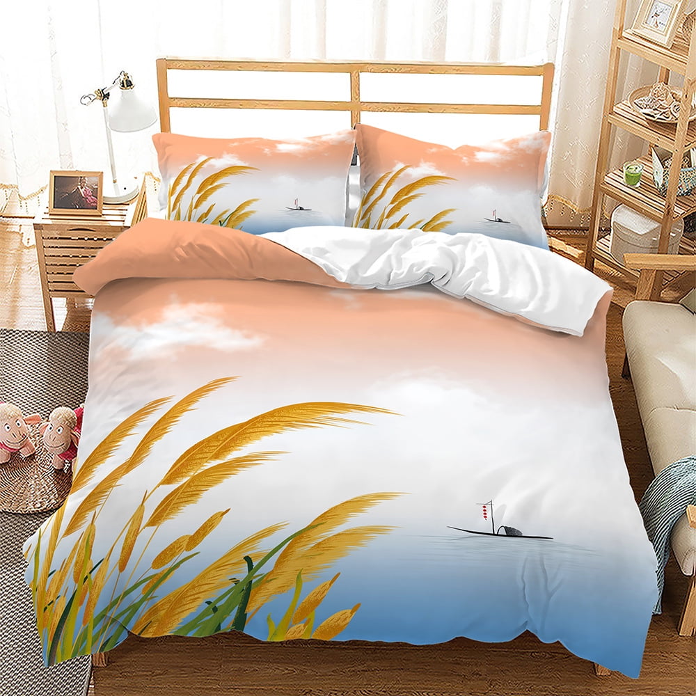 3D Printed Plants Floral Duvet Cover Daisy Flower and Lavender ...