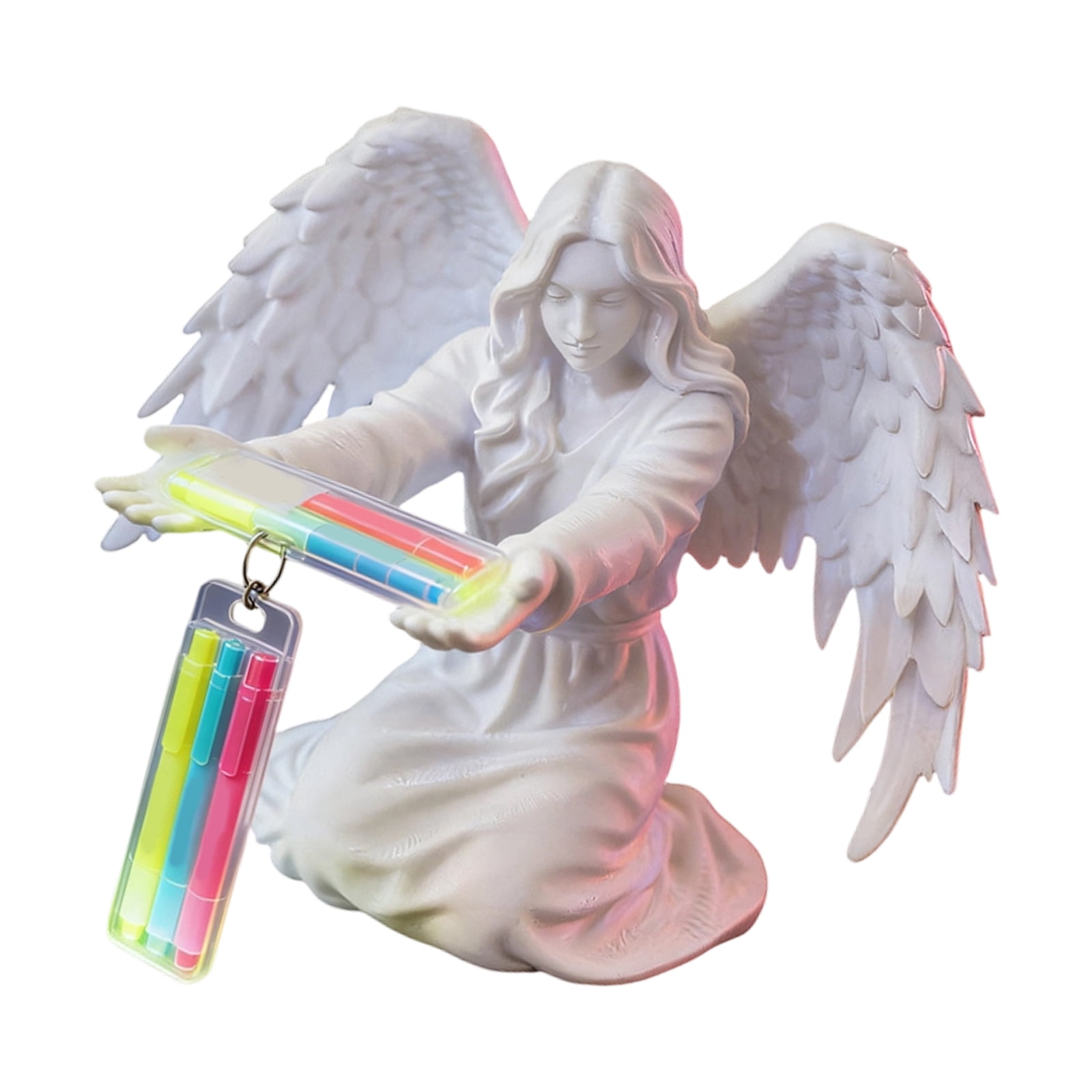 3D Printed Plastic Angel Figurine Pen Stand Desktop Organiser Rack ...