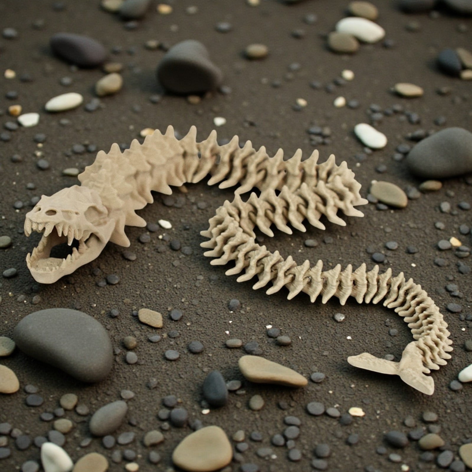 3D Printed Plesiosaurus Skeleton Model, Realistic Dinosaur Bone ...