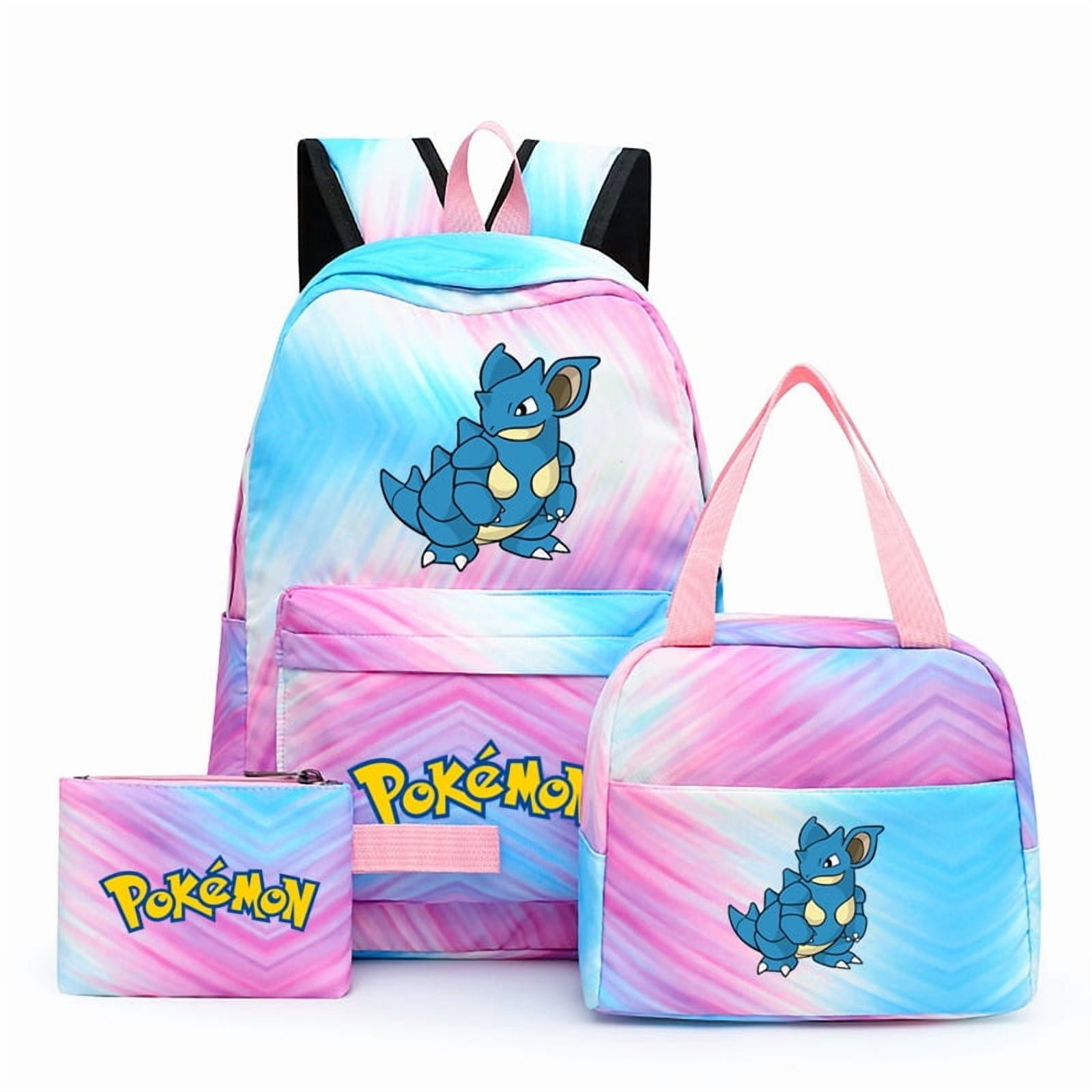 3D Printed Pokemon_Pi_ka_chu 3-Piece Backpack Set - Cute Cartoon ...