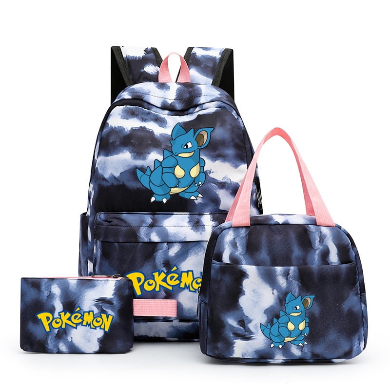 3D Printed Pokemon_Pi_ka_chu 3-Piece Backpack Set - Cute Cartoon ...