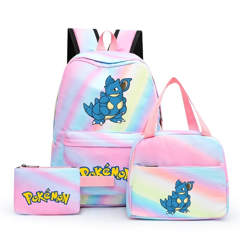 3D Printed Pokemon_Pi_ka_chu 3-Piece Backpack Set - Cute Cartoon ...