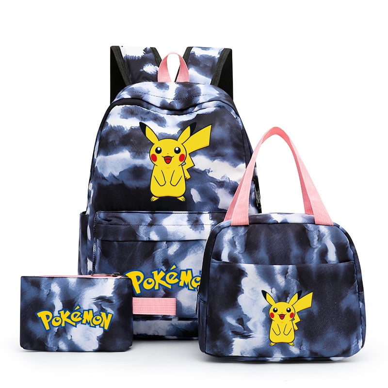 3D Printed Pokemon_Pi_ka_chu 3-Piece Backpack Set - Cute Cartoon ...