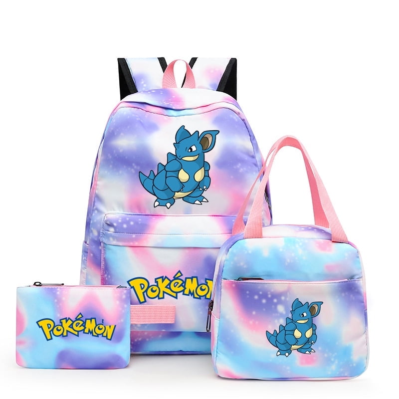 3D Printed Pokemon_Pi_ka_chu 3-Piece Backpack Set - Cute Cartoon ...