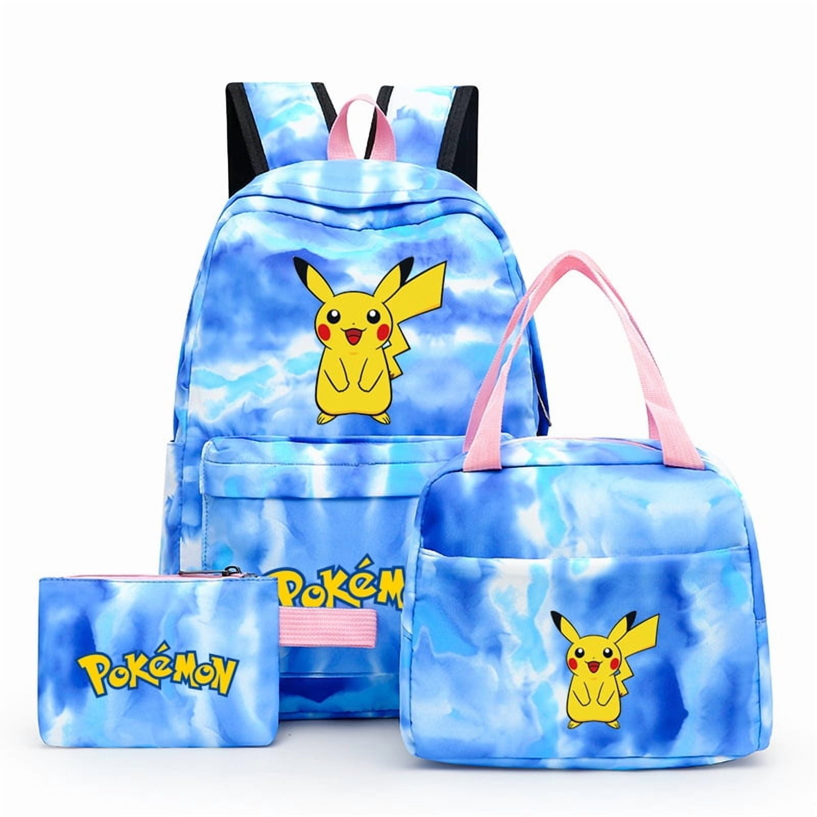 3D Printed Pokemon_Pi_ka_chu 3-Piece Backpack Set - Cute Cartoon ...