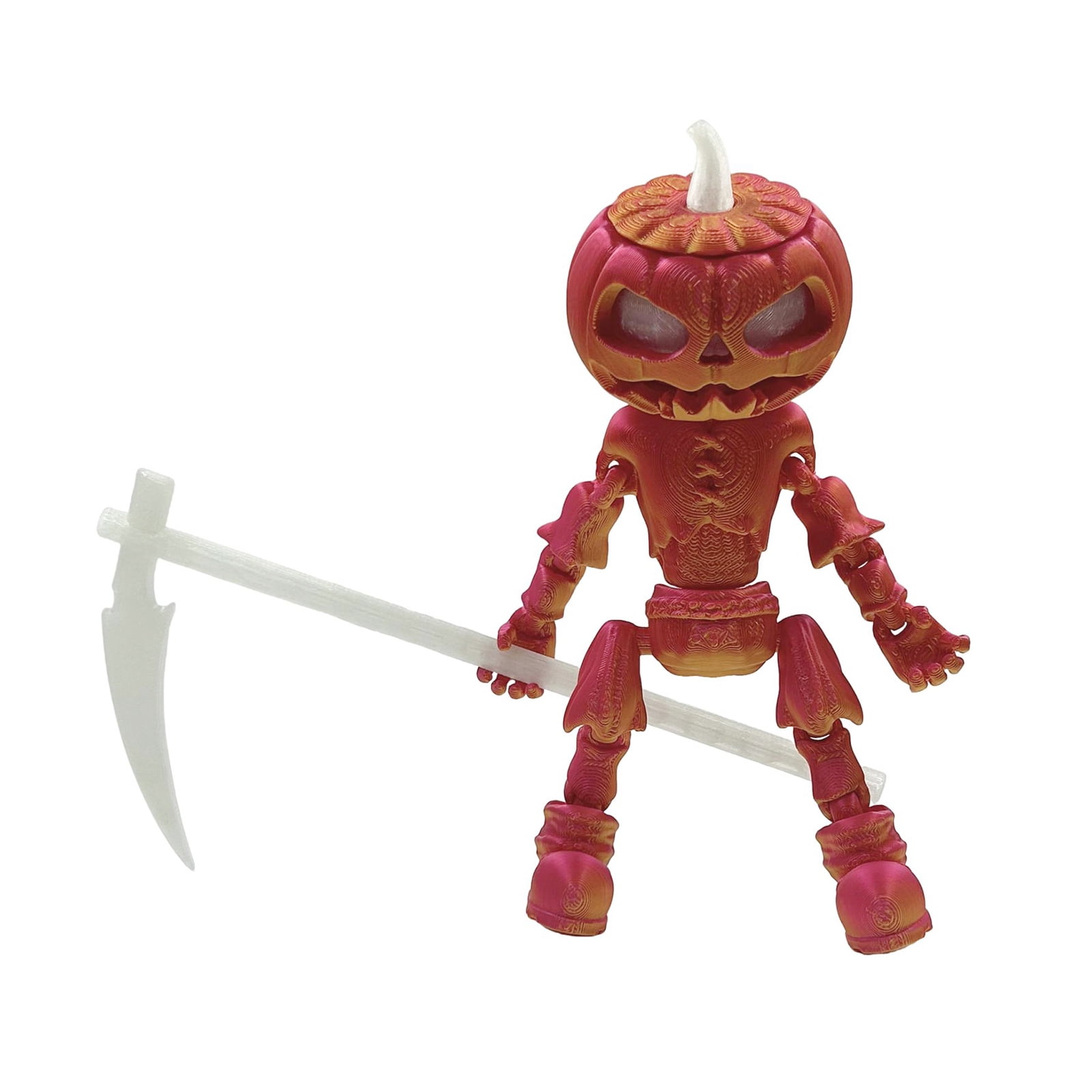 3D Printed Pumpkin Men Statue Articulated Pumpkin Head Figure with ...