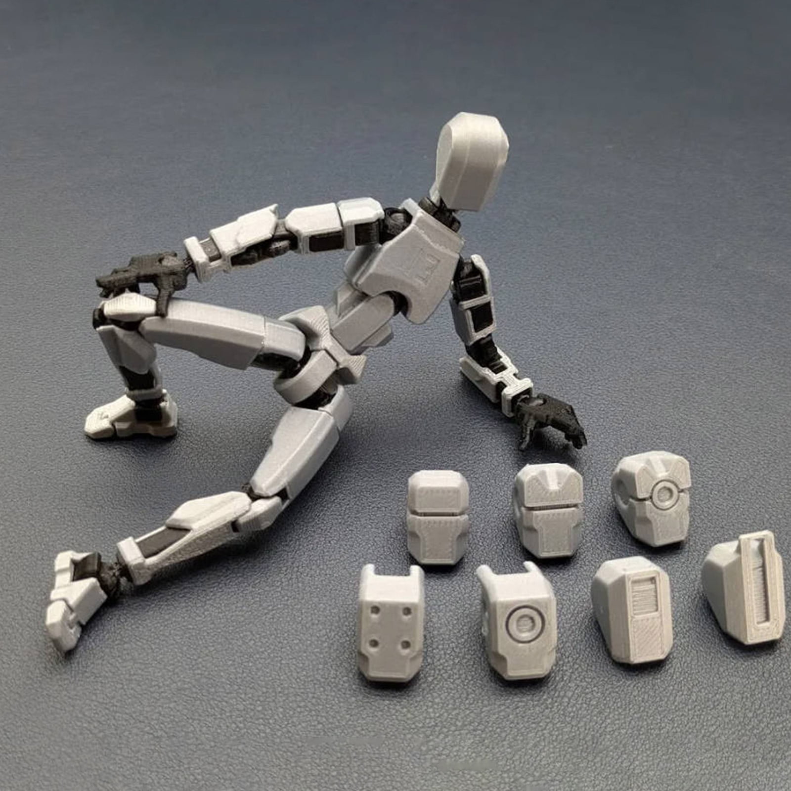 3D Printed Puppet,7 Movable Doll Heads, 3D Printed Titan Robot Head ...