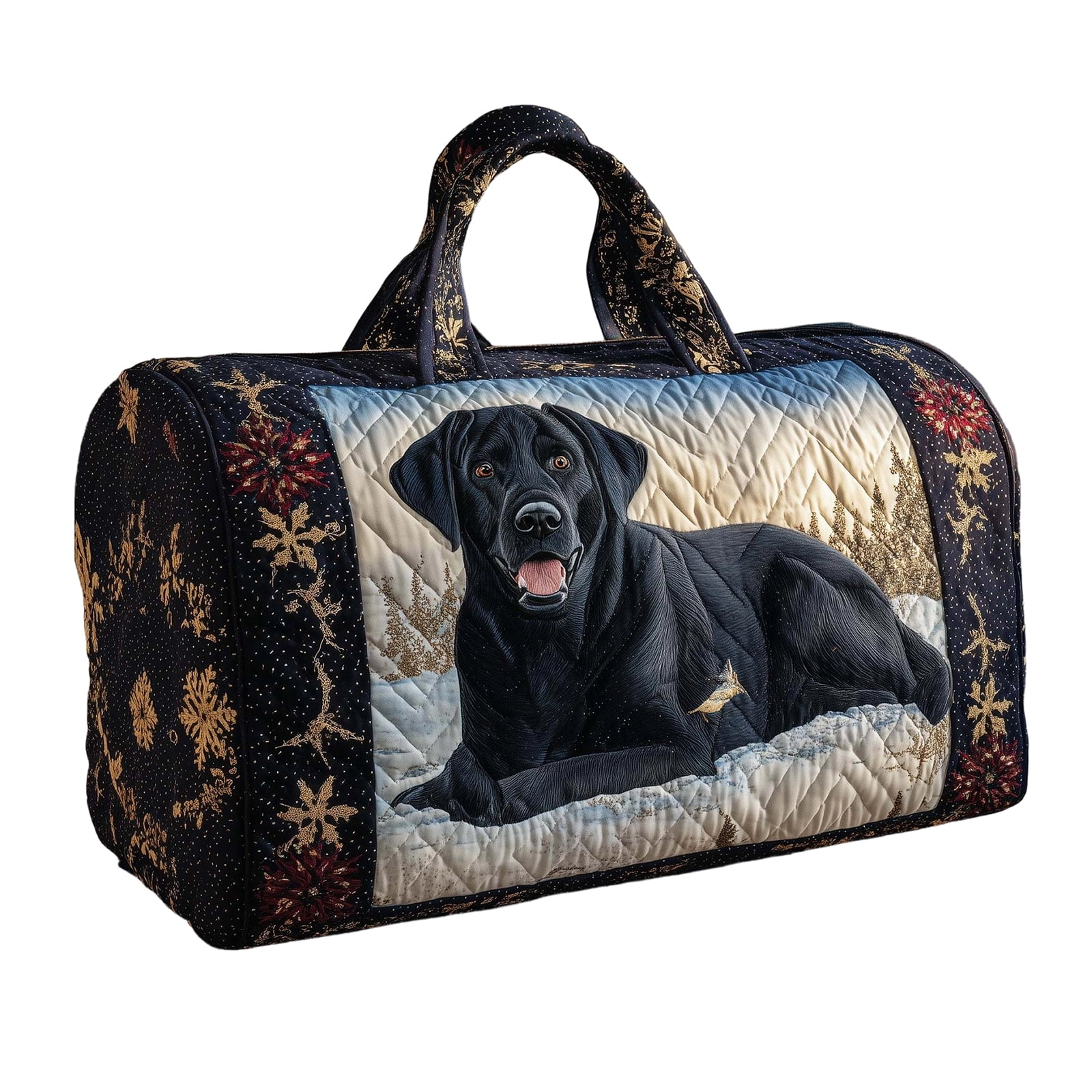 3D Printed Puppy Series Quilted Travel Bag - Water-Resistant Polyester ...