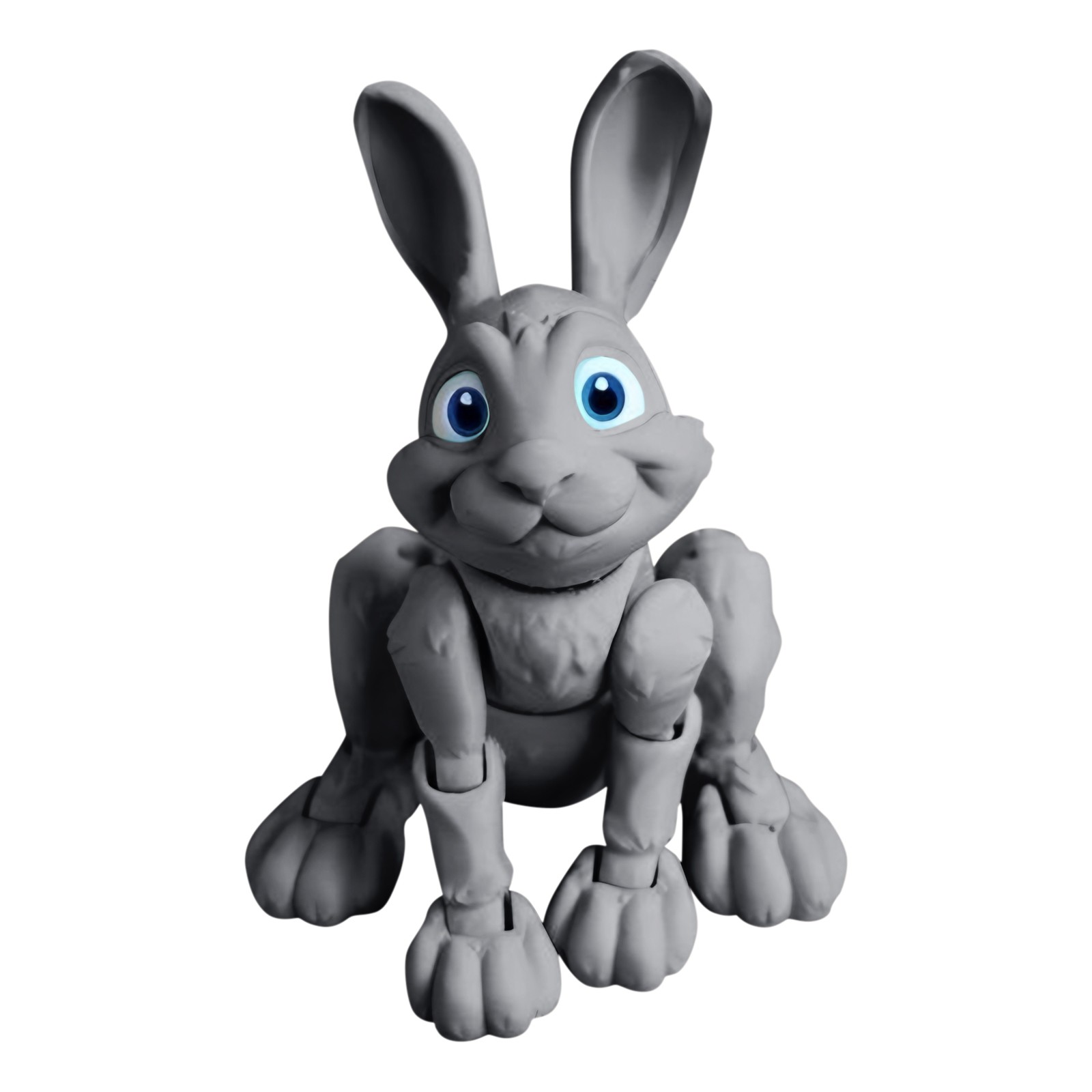 3D Printed Rabbit,3D Printed Solid Color Toy Model Ornament Toy Cute ...