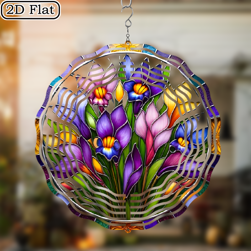 3D Printed Rabbit Ear Flower Hanging Wind Chime - Concentric Spiral ...