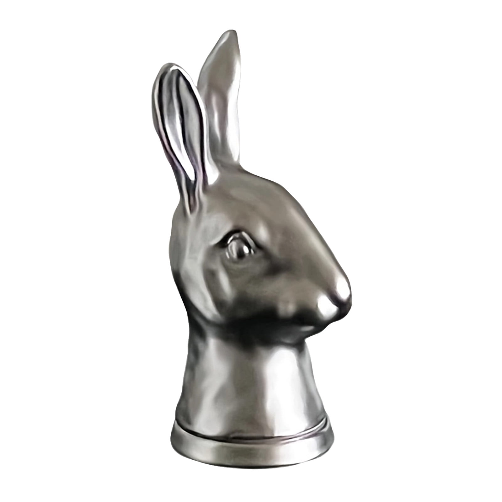 3D Printed Rabbit Head Toothpick Holder, Silver Finish With Cute Bunny ...