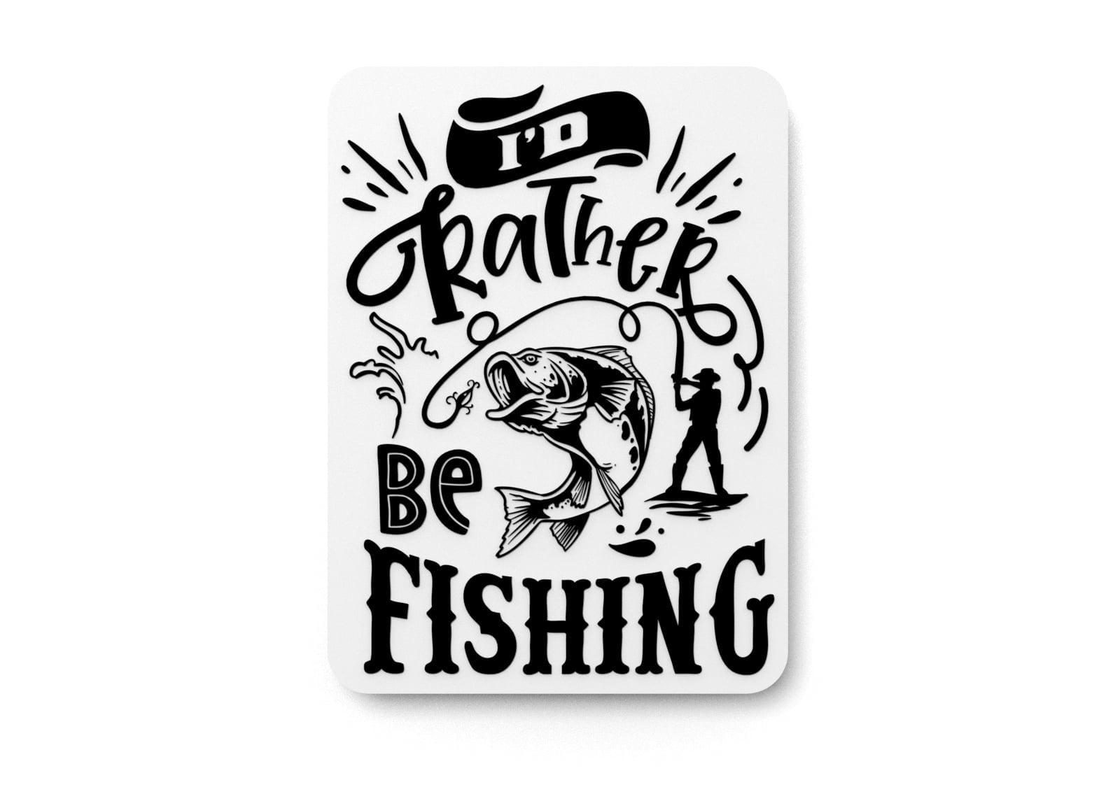 Clever Contraptions 3D Printed RatherFishing Wall Art – Playful & Witty ...