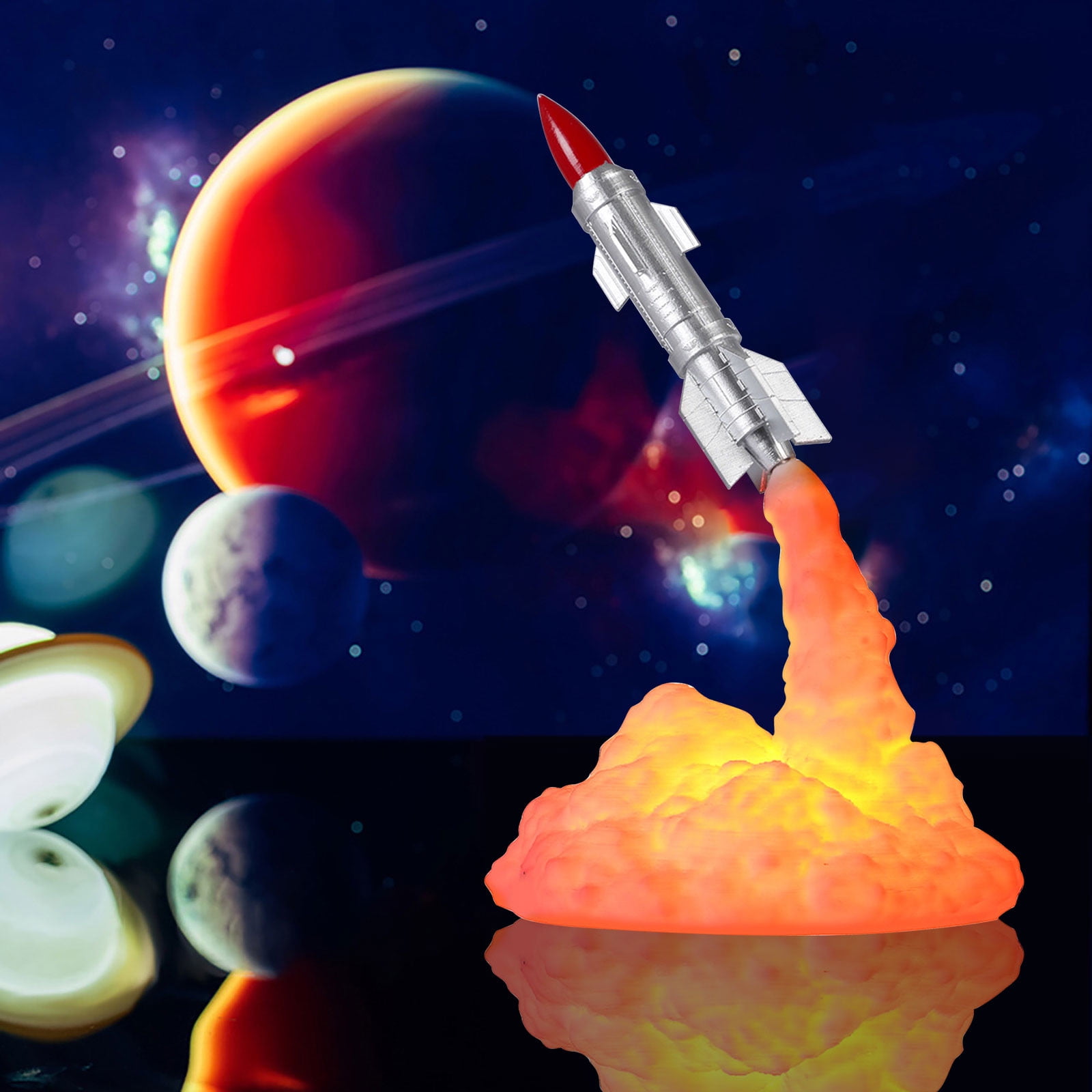 3D Printed Rocket Lamp Moon Lamp Space Shuttle Smart Home Night Light ...