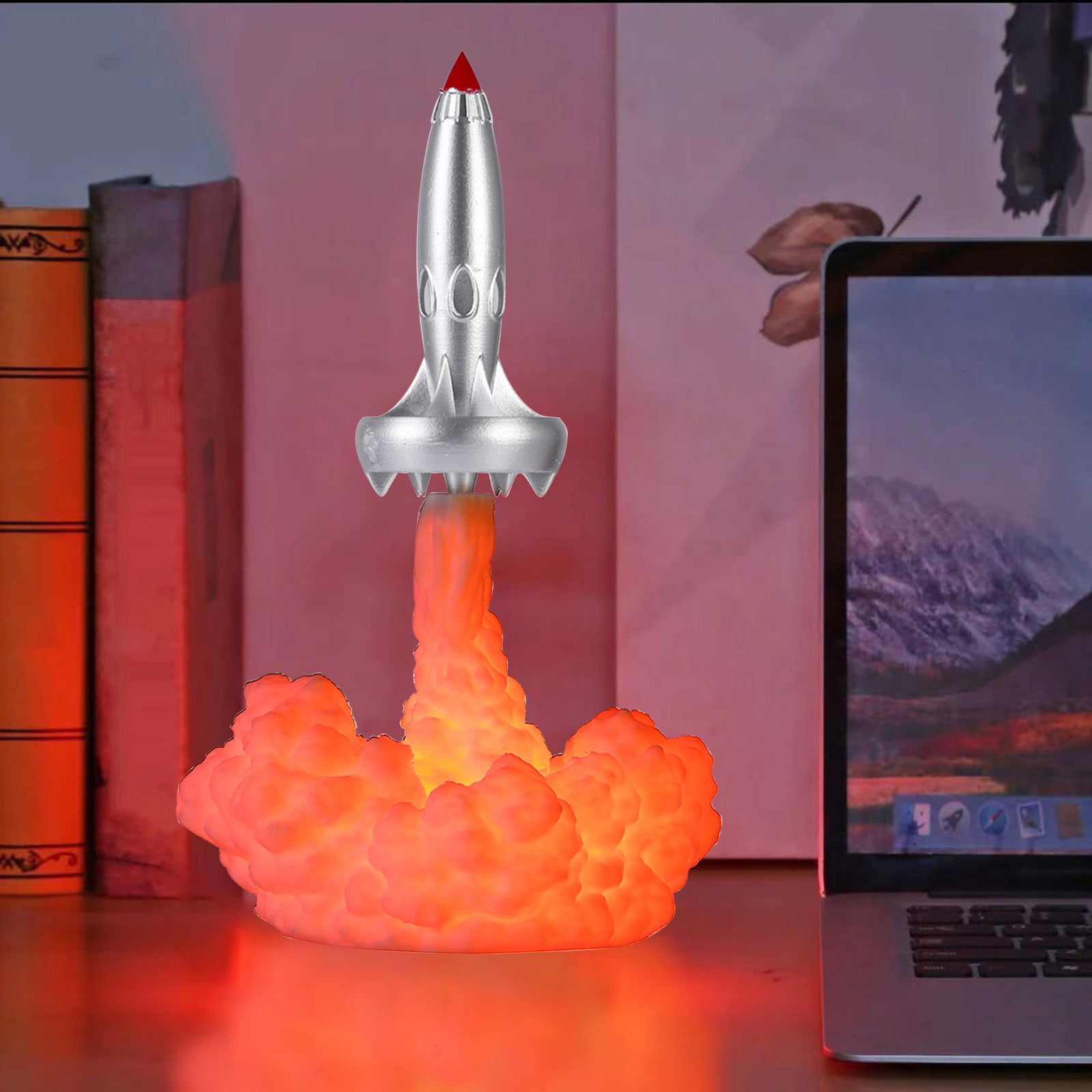 3D Printed Rocket Lamp Moon Lamp Space Shuttle Smart Home Night Light ...