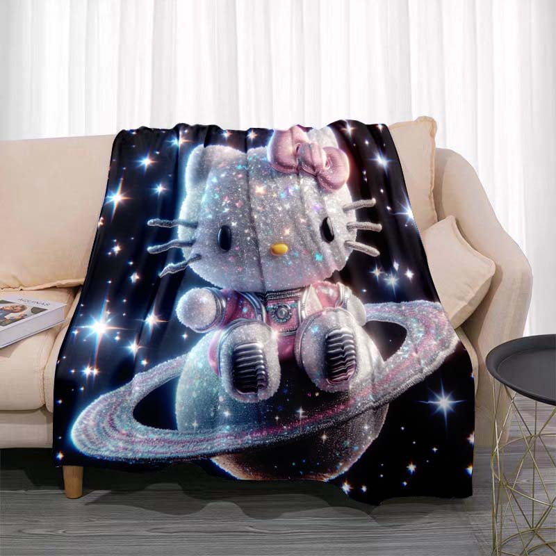 3D Printed Sanrio Cartoon Character Hello Kitty Blanket Flange Blanket ...
