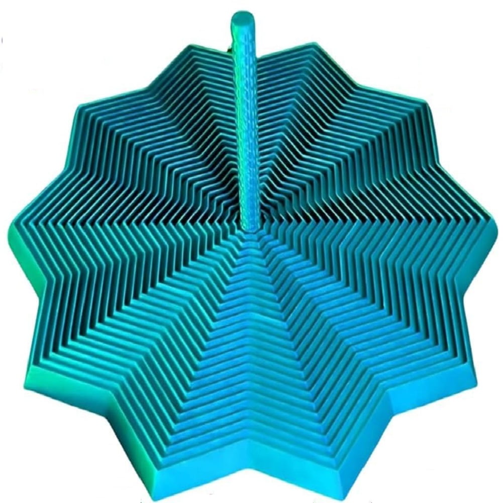 3D Printed Sensory Fidget Star with Handles, Colorful Fractal Expanded ...