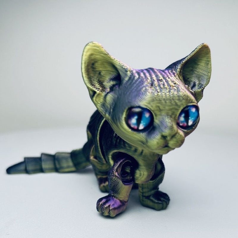 3D Printed Siamese Cat Movable Joint Fidget Toy Stress Relief ...