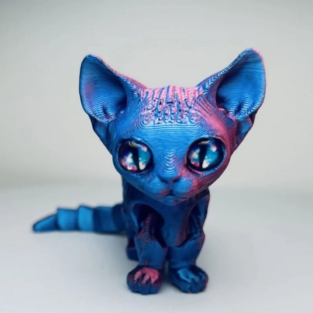 3D Printed Siamese Cat Movable Joint Fidget Toy Stress Relief ...