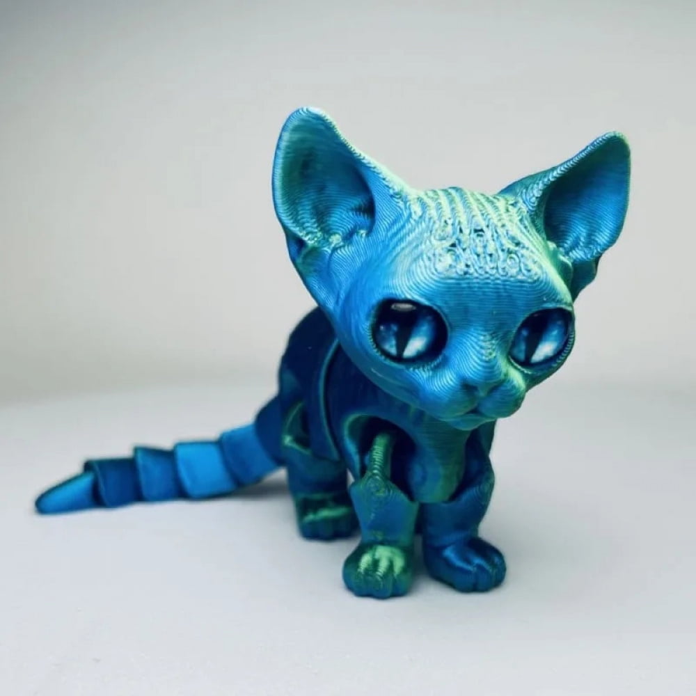 3D Printed Siamese Cat Movable Joint Fidget Toy Stress Relief ...