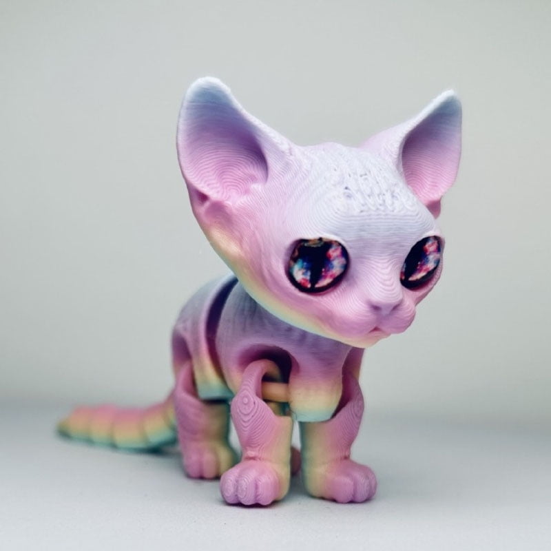 3D Printed Siamese Cat Movable Joint Fidget Toy Stress Relief ...