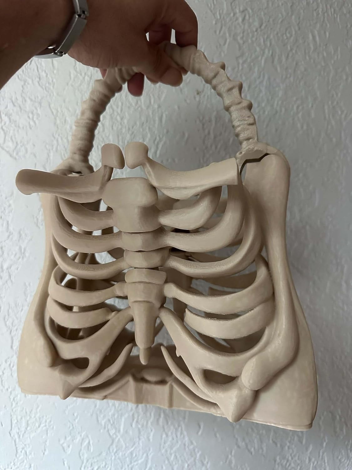 3D Printed Skeleton Bone Bag, Gothic Skeleton Purse Spooky Ribcage ...