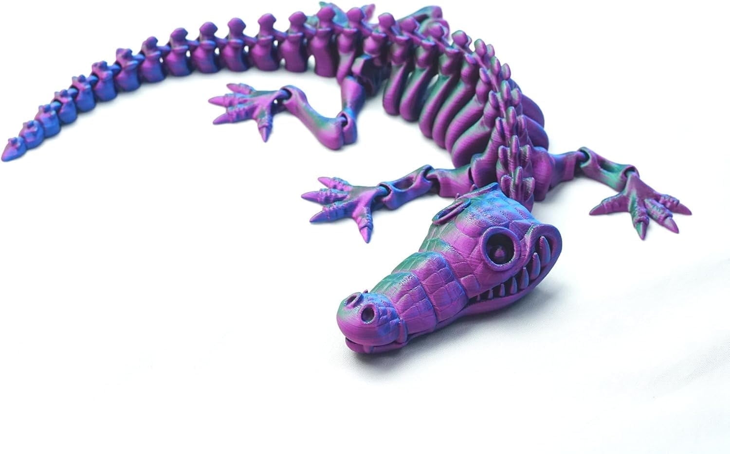 3D Printed Skeleton Crocodile,Fidget Toys,Flexible Articulated Mystery Animals,Surprise Gift for ...