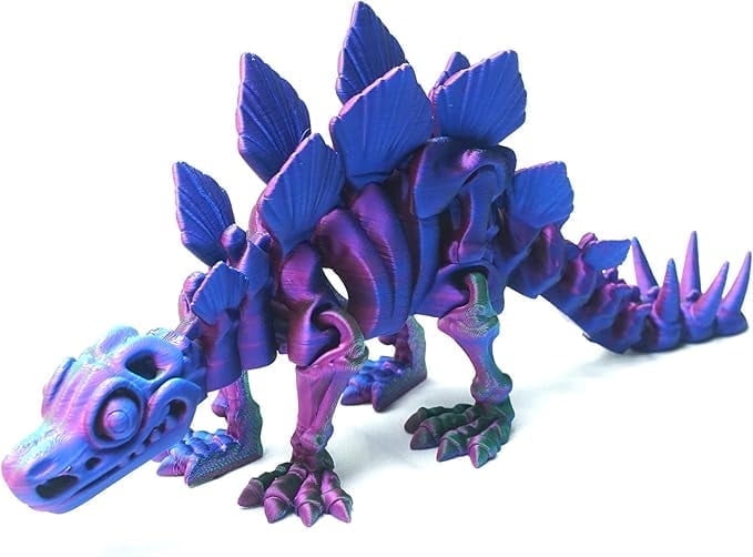 3D Printed Skeleton Sword Dragon Model,Flexible stegosaur Statue,Joint ...
