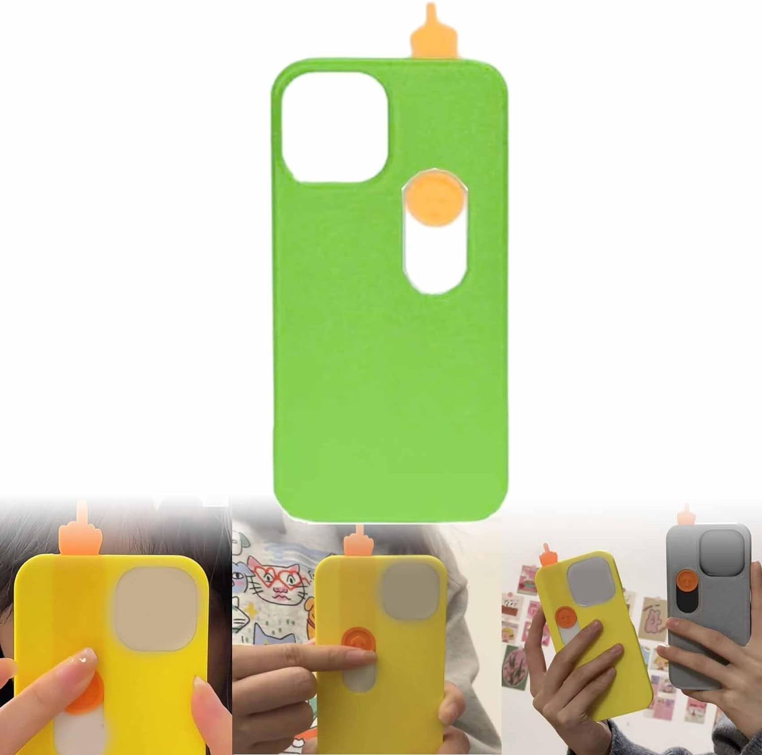 3D Printed Sliding Middle Finger Phone Case Toy: Creative Friendly ...
