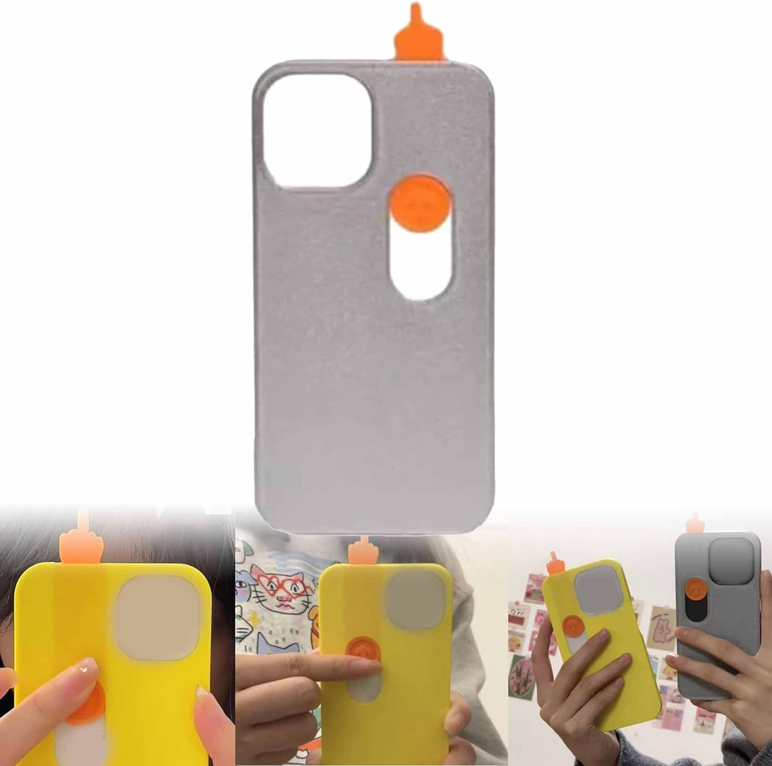 3D Printed Sliding Middle Finger Phone Case Toy: Creative Friendly ...