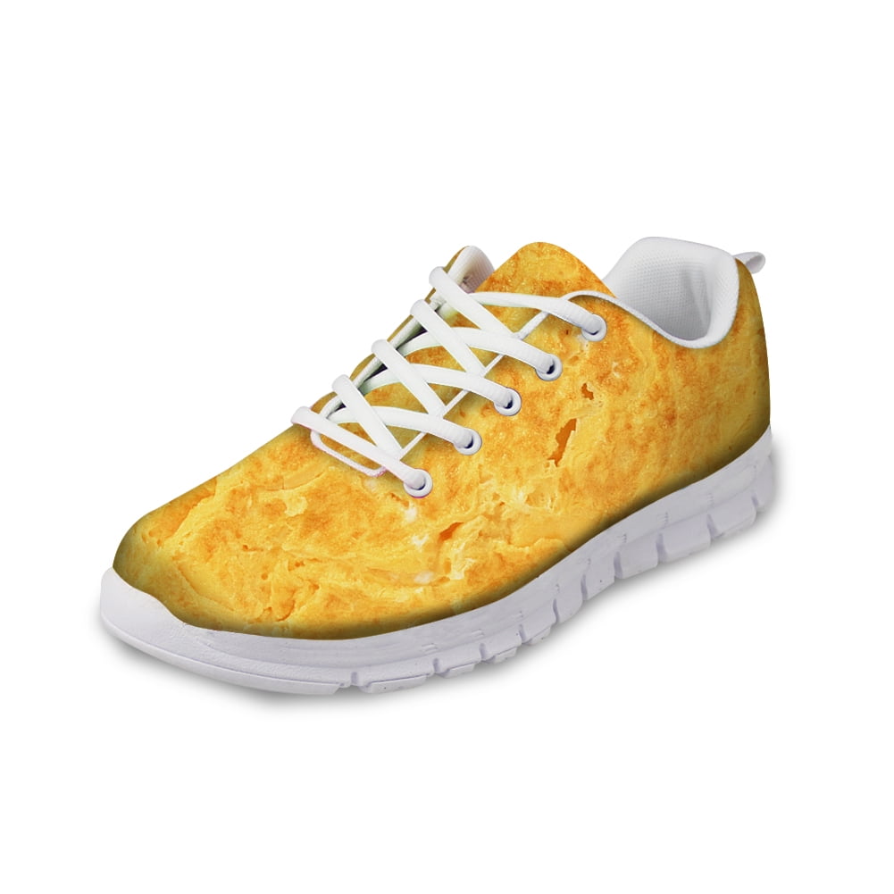 3D Printed Snacks Women Leisure Sneaker Creative Potato Chips Pancakes ...