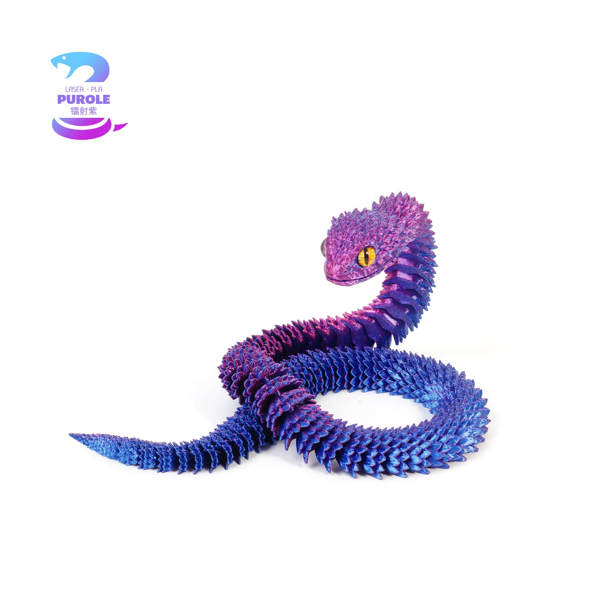 3D Printed Snake - 24 inch Snake Fidget Toy, Large Pearly Articulated ...