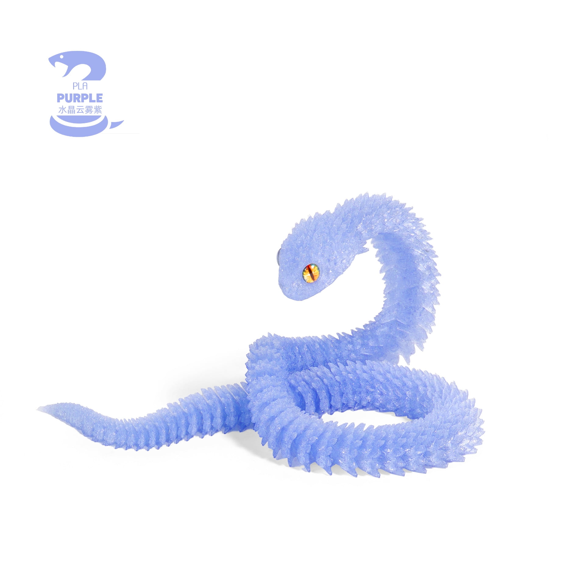3D Printed Snake - 24 inch Snake Fidget Toy, Large Pearly Articulated ...