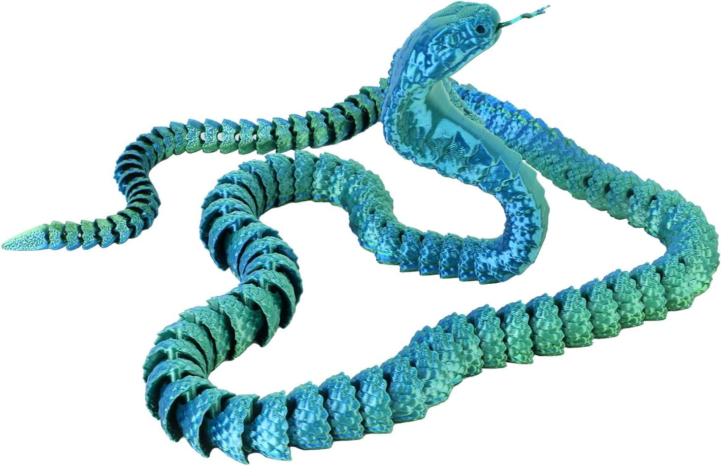 3D Printed Snake, 25.8in 3D Printed Fidget Animal Flexible Articulated ...