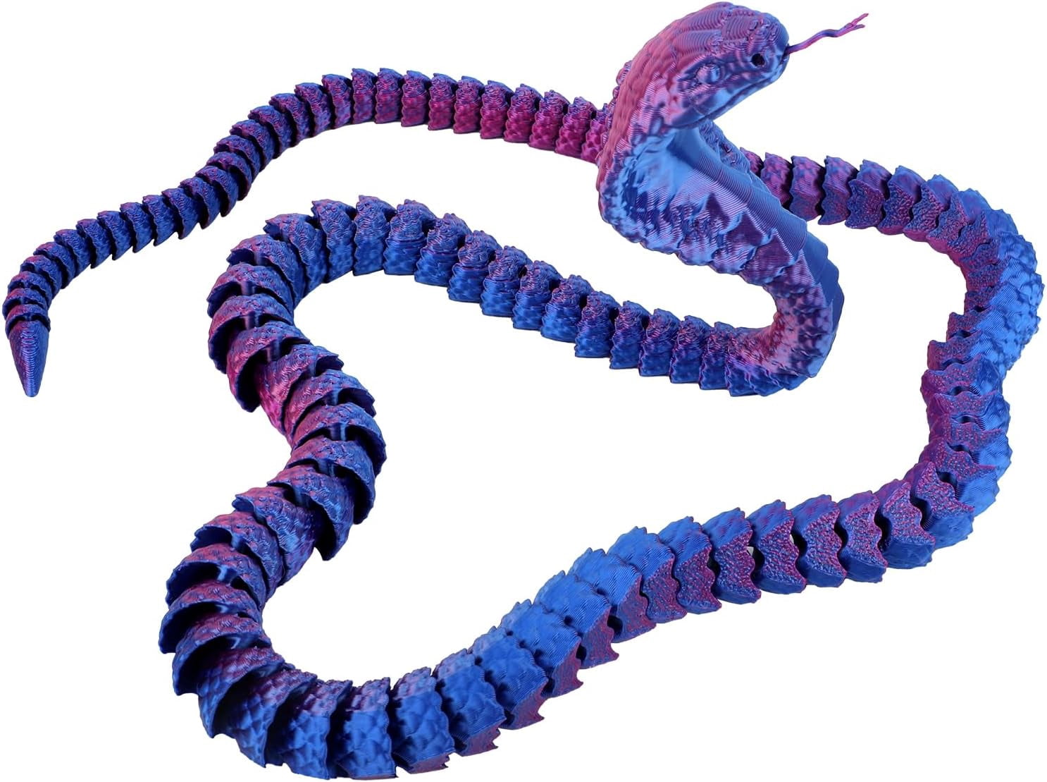 3D Printed Snake, 25.8in 3D Printed Fidget Animal Flexible Articulated ...