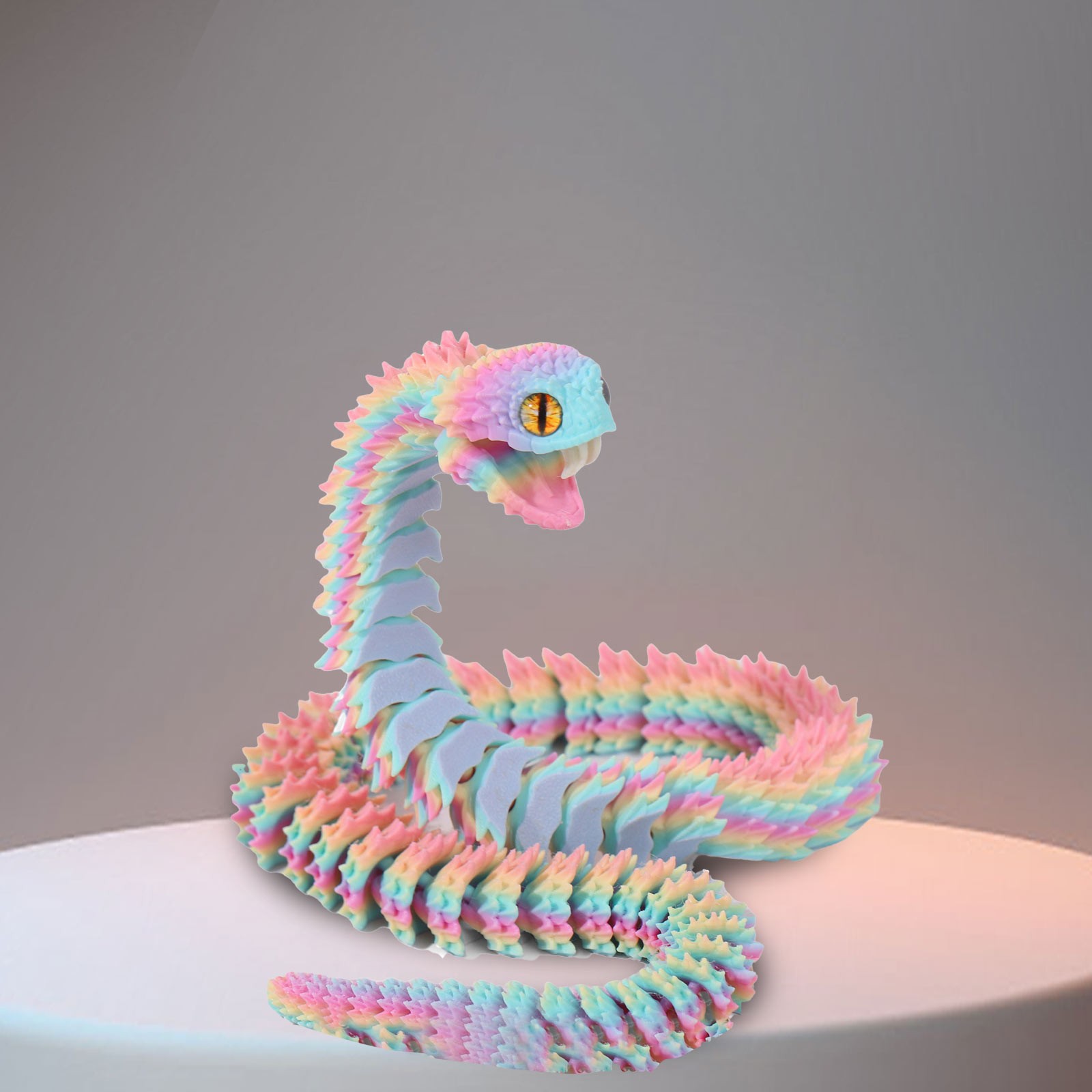 3D Printed Snake,3D Printed Fidget Animals Toys,Articulated Flexible Joint Resin Simulation ...