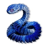 3D Printed Snake , Animals ,Articulated Viper Collectible for Home ...