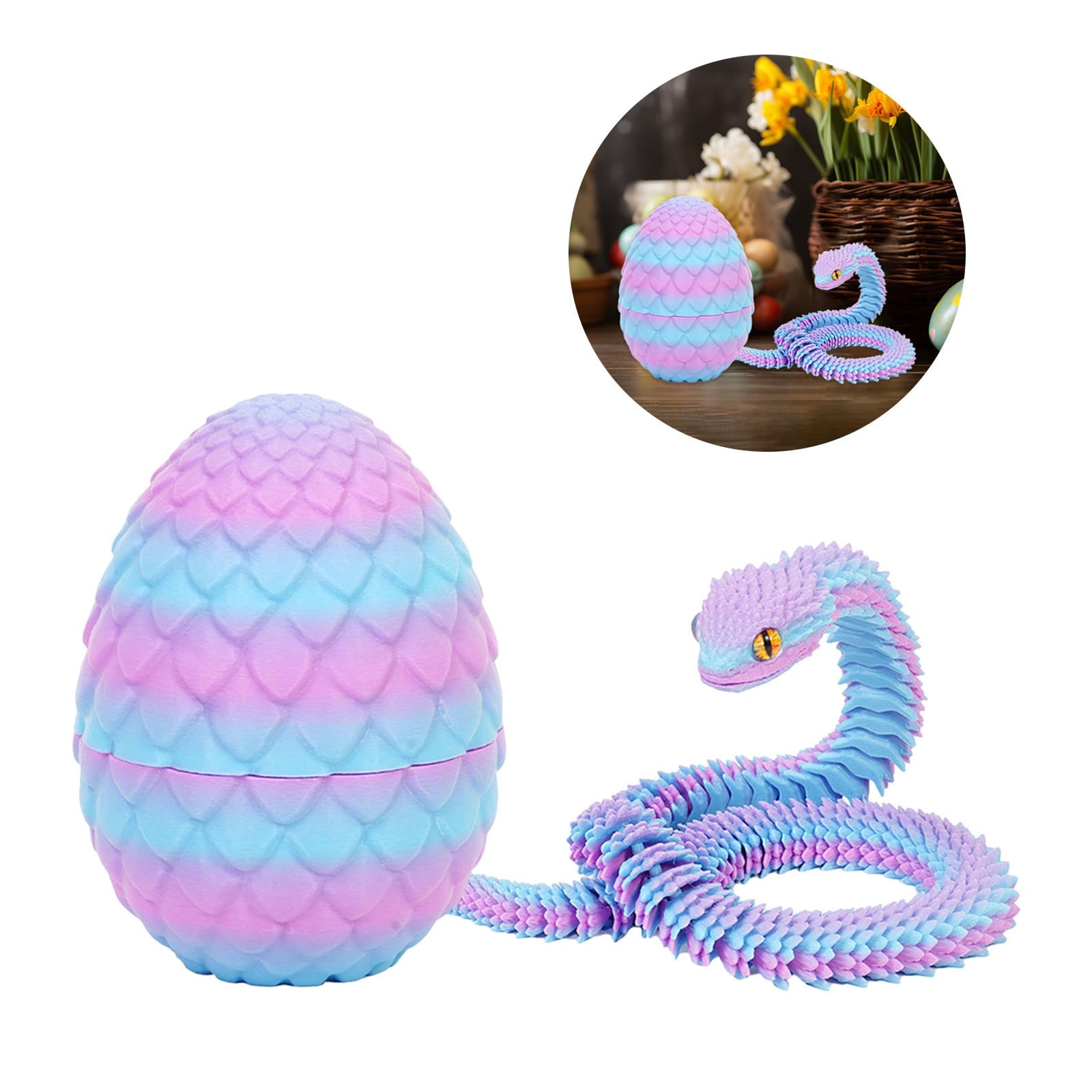3D Printed Snake Egg with Snake Inside,3D Printed Animals Toys,Like ...