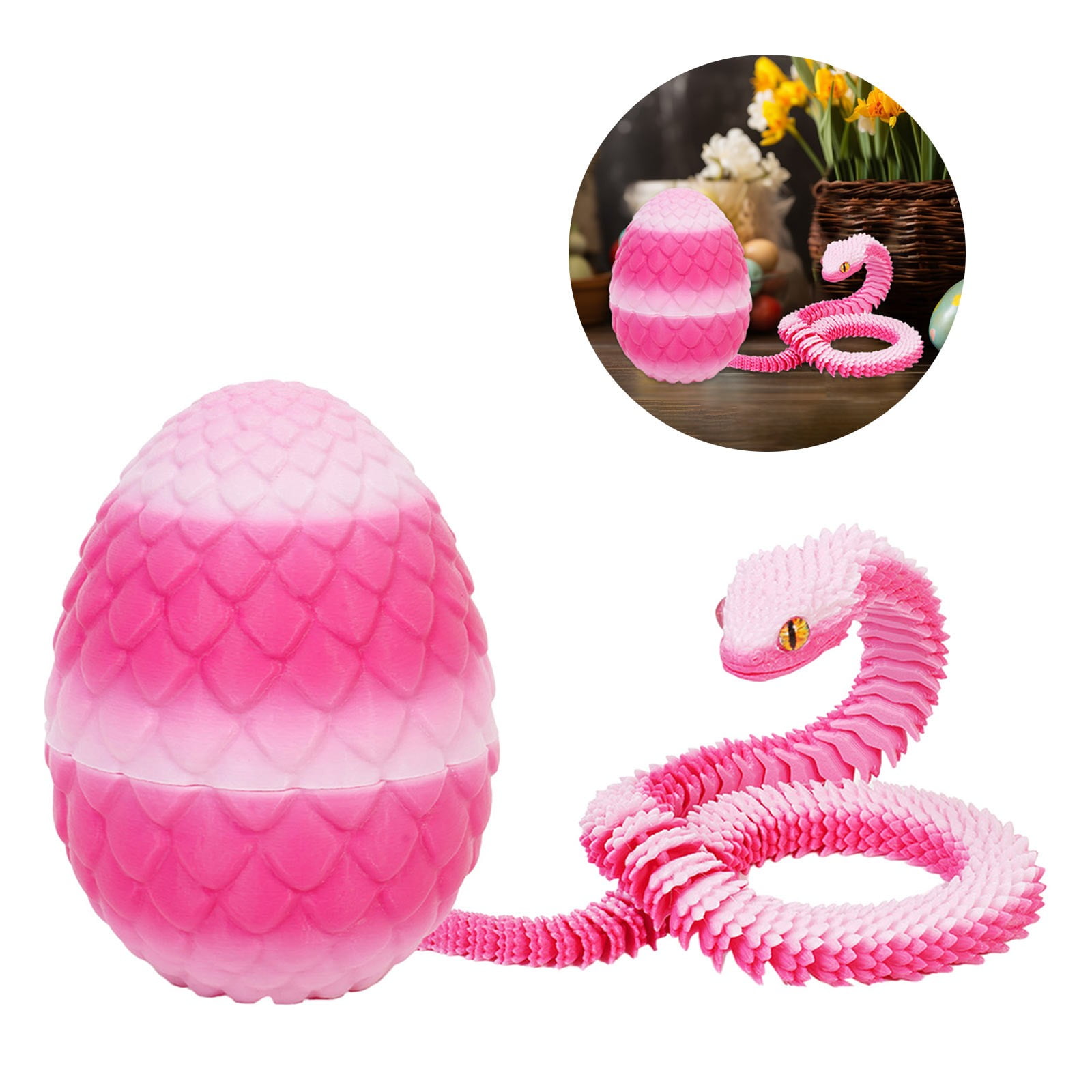 3D Printed Snake Egg with Snake Inside,3D Printed Animals Toys,Like ...