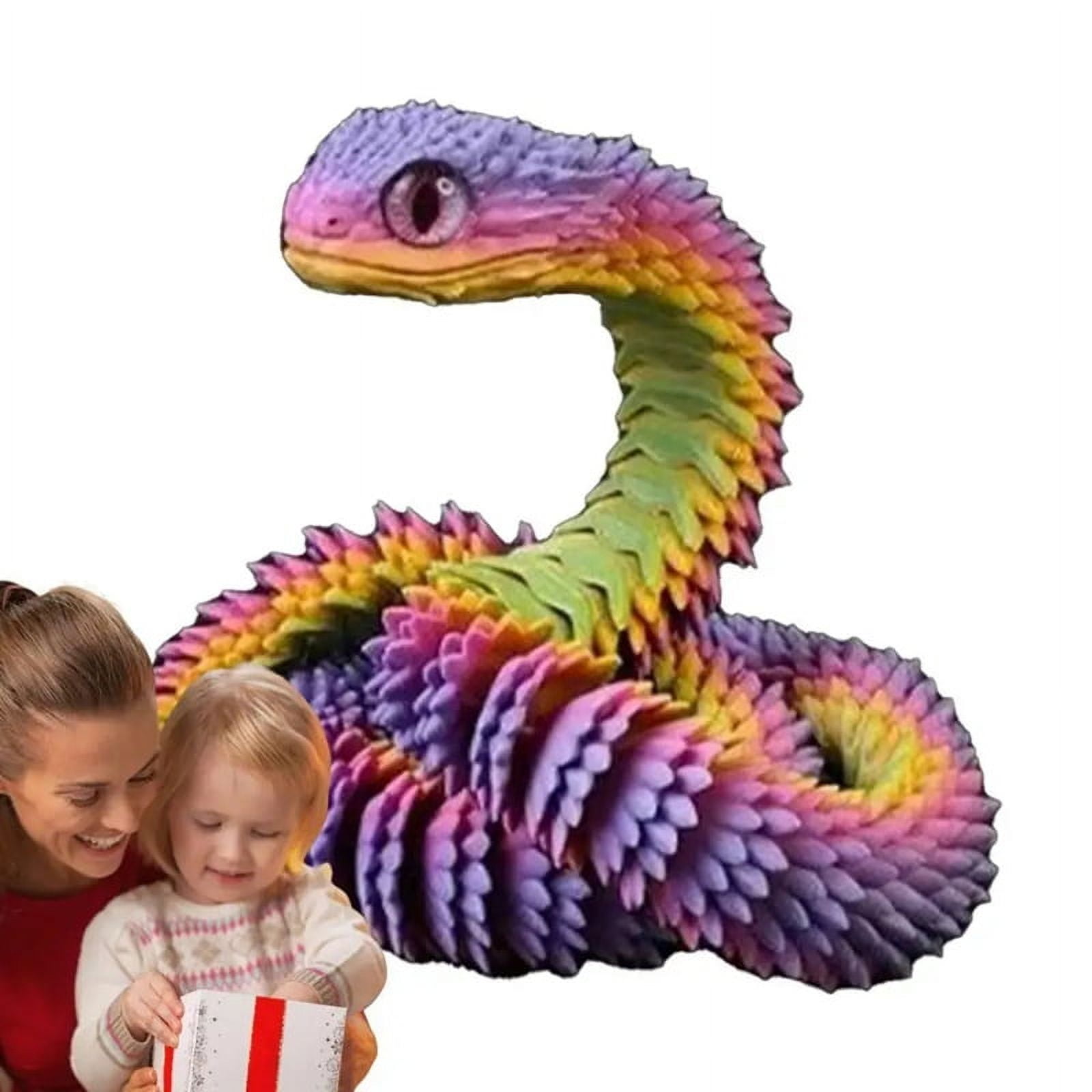 3D Printed Snake Fidget Toy Crystal Flexible Joints Executive Desk Toys ...