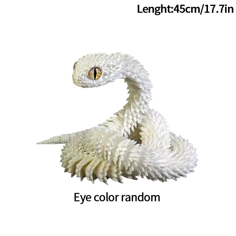 3D Printed Snake Fidget Toys Crystal Dragon Flexible Joints Executive ...